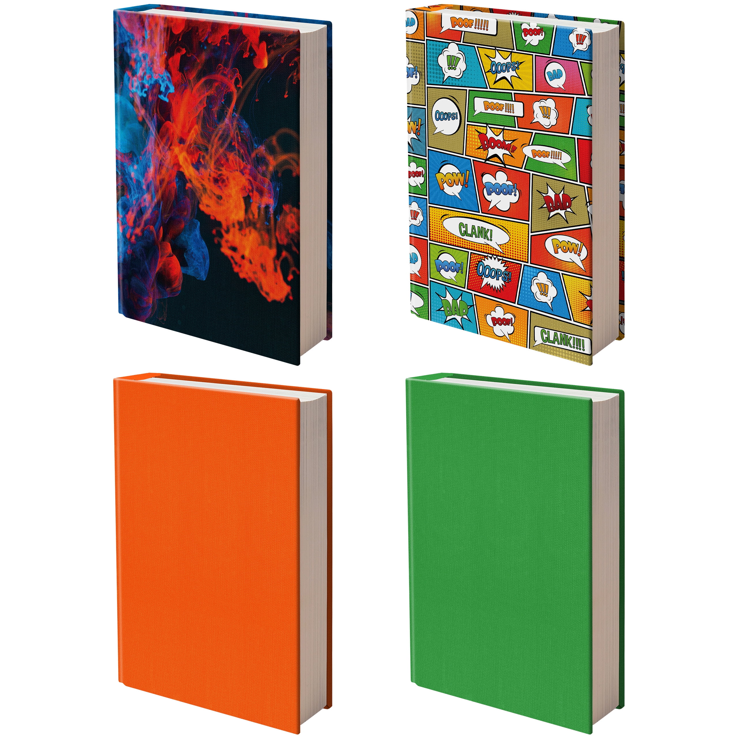 Ellopi 8" x 10" Stretchable Book Covers Cool Print or Solid Book Sox, 4 ...