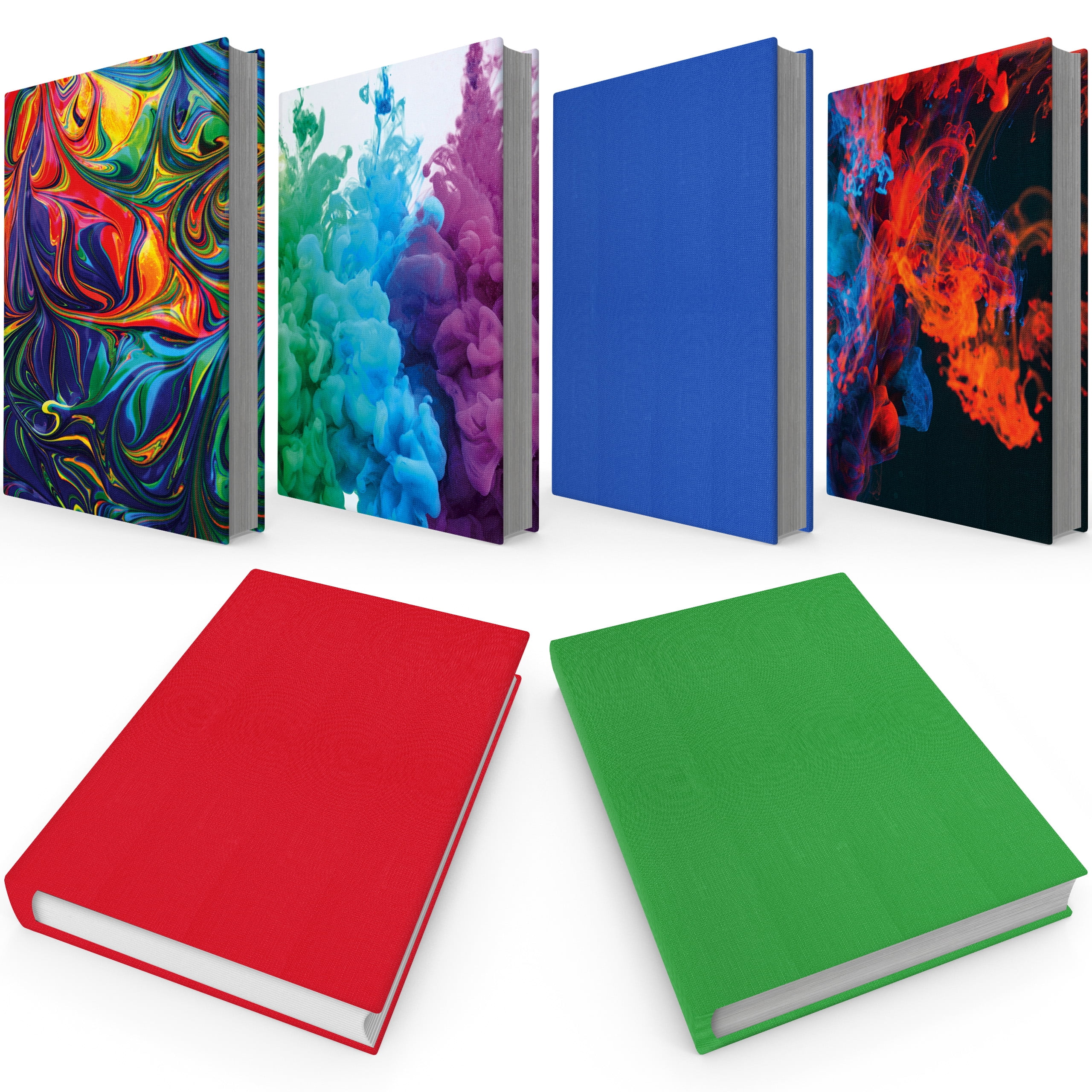 Ellopi School Stretchable 8" x 10" Book Covers, Cool Print or Solid, 6 ...