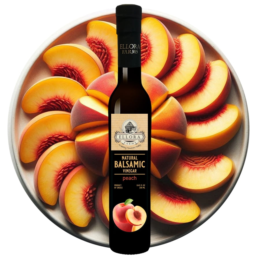 Ellora Farms, Fresh Peach Infused, Barrel Aged, Thick Balsamic Vinegar ...