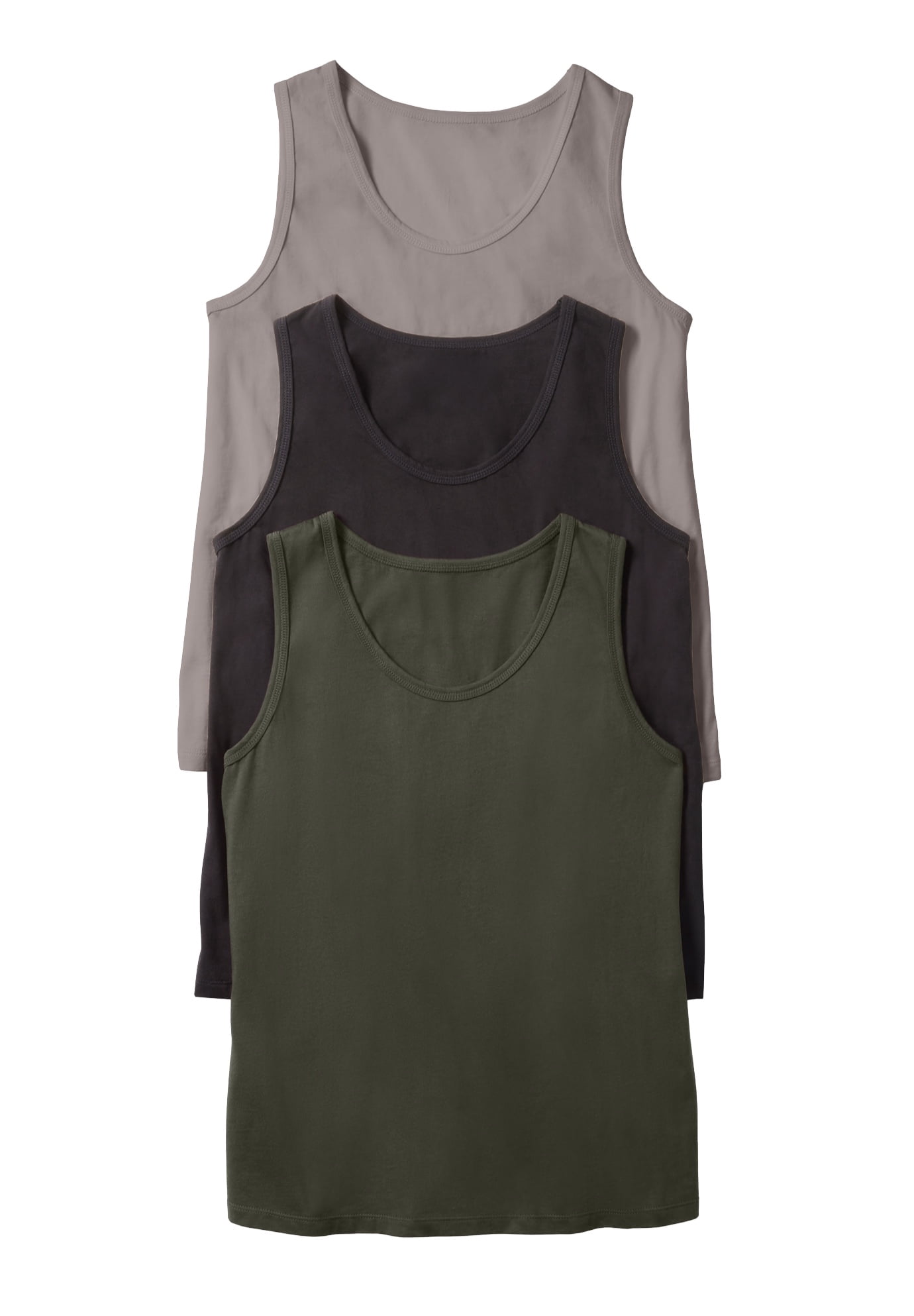 Ellos Plus Size 3-Pack Sleeveless Tank - Walmart.com
