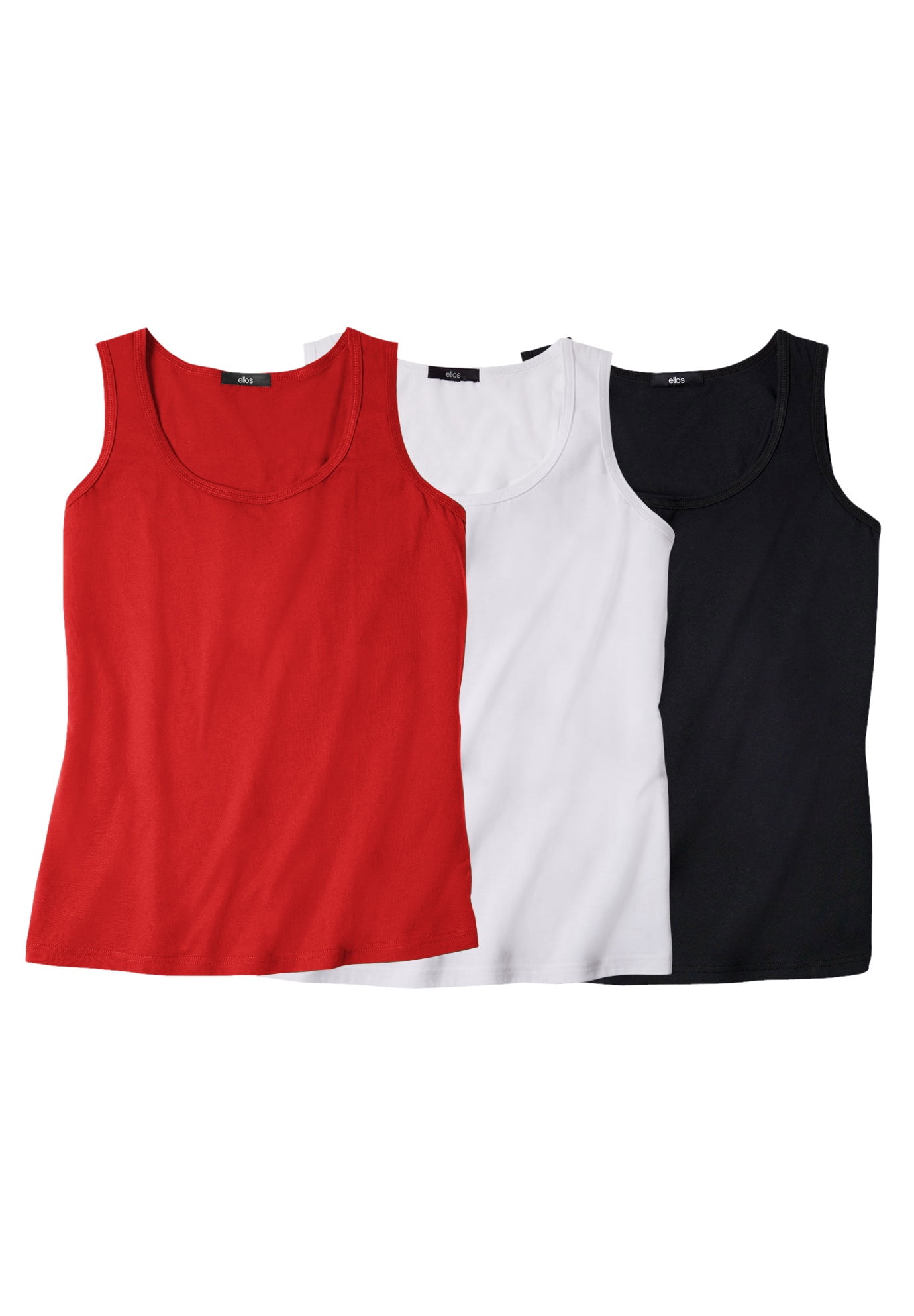 Ellos Women's 3-Pack Sleeveless Tank Top - Walmart.com