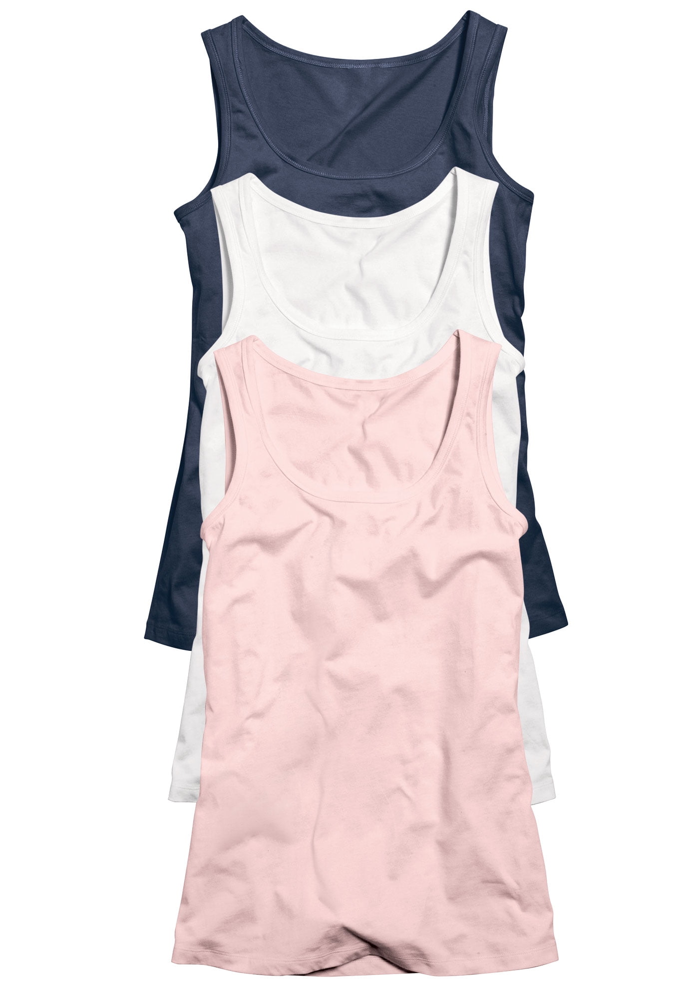 Ellos Women's 3-Pack Sleeveless Tank Top - Walmart.com
