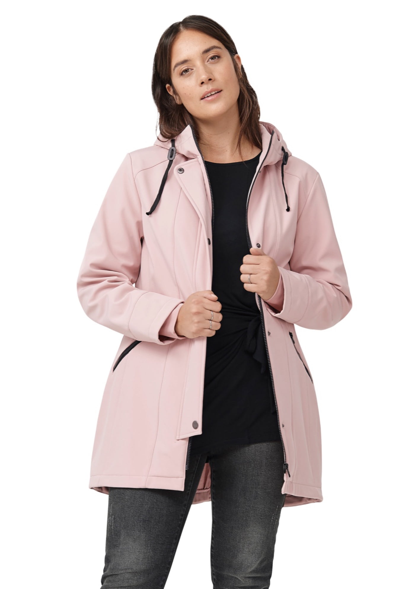 Ellos Women's Bonded High-Low Jacket Jacket - Walmart.com