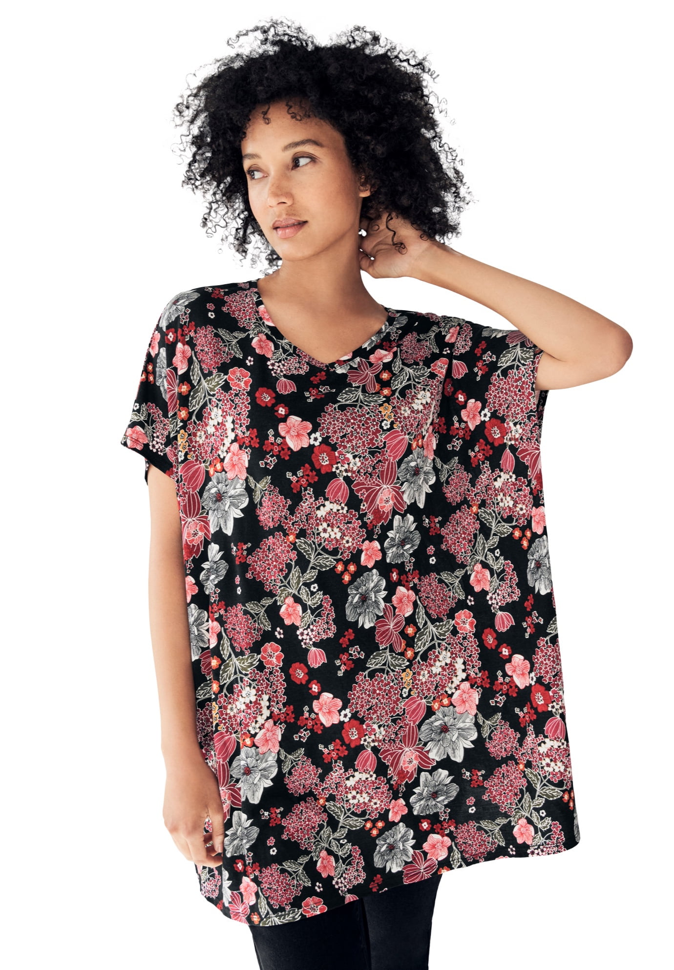 Ellos Women's Oversized Tunic Tunic - Walmart.com