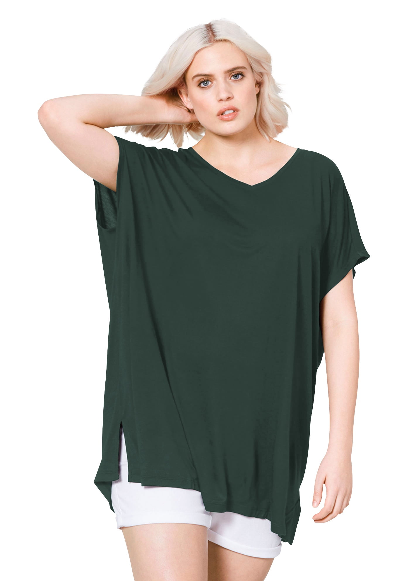 Ellos Women's Oversized Tunic Tunic - Walmart.com