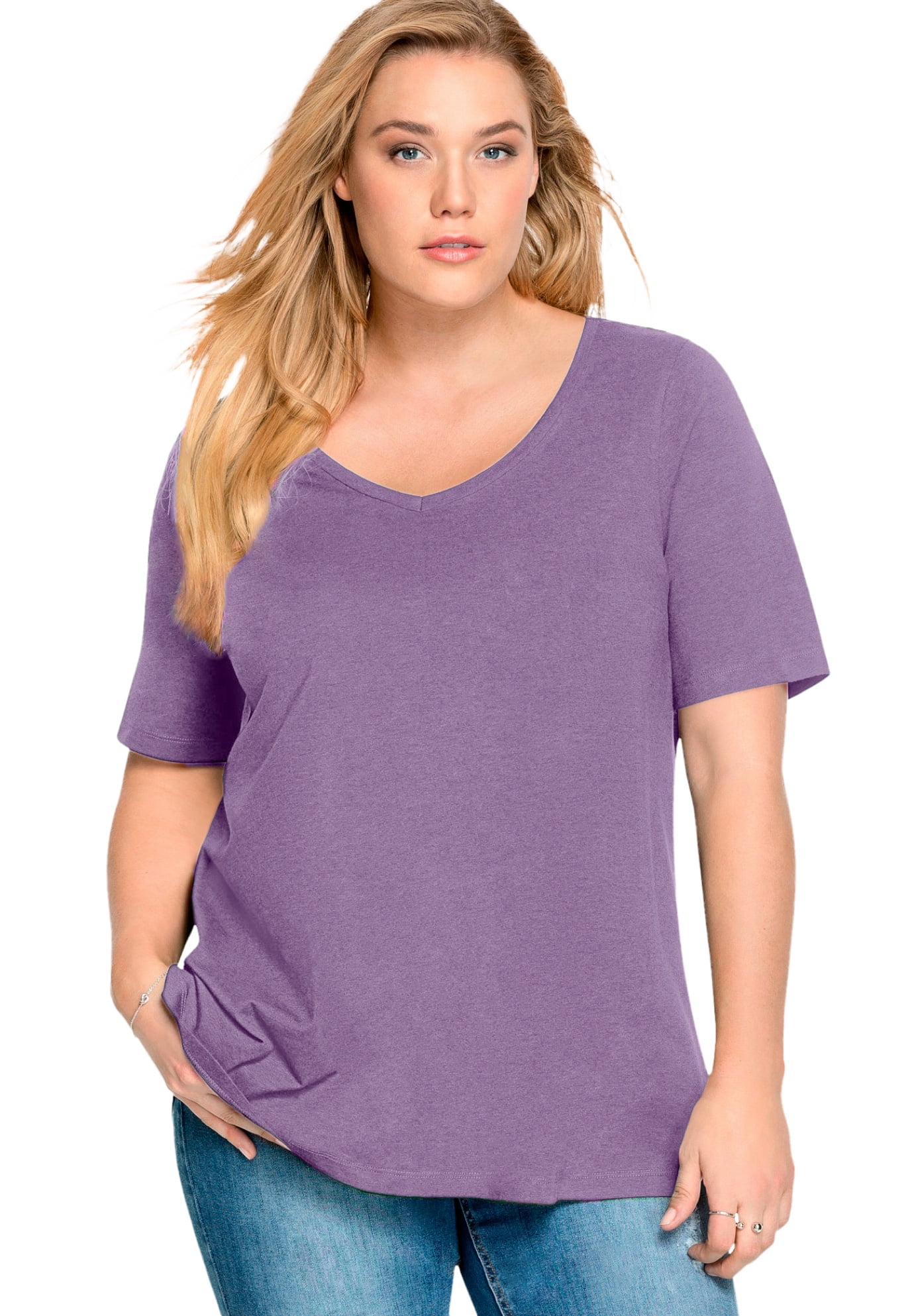 Ellos Women's V-Neck A-Line Tunic Tunic - Walmart.com