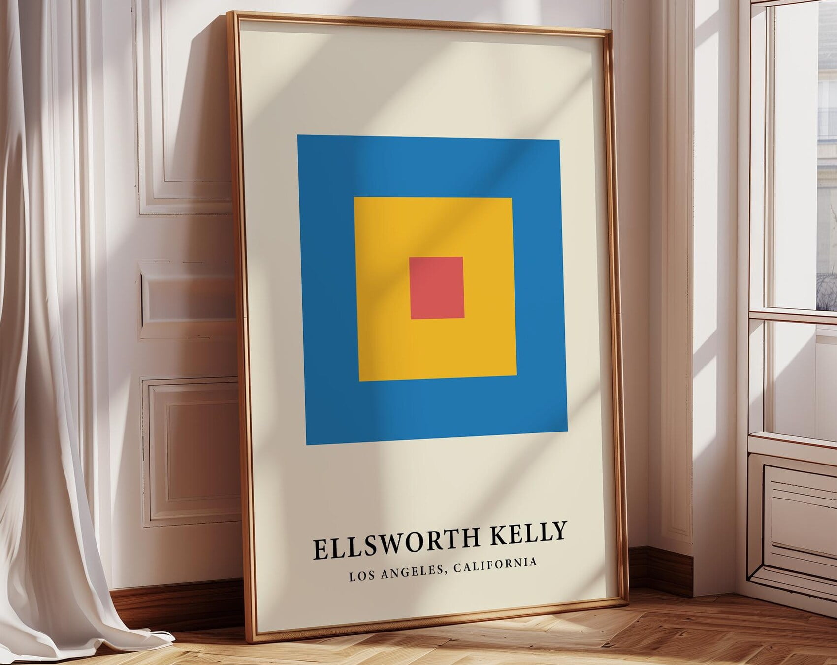 Ellsworth Kelly Colour Block Poster for Modern Living Room Wall Art ...
