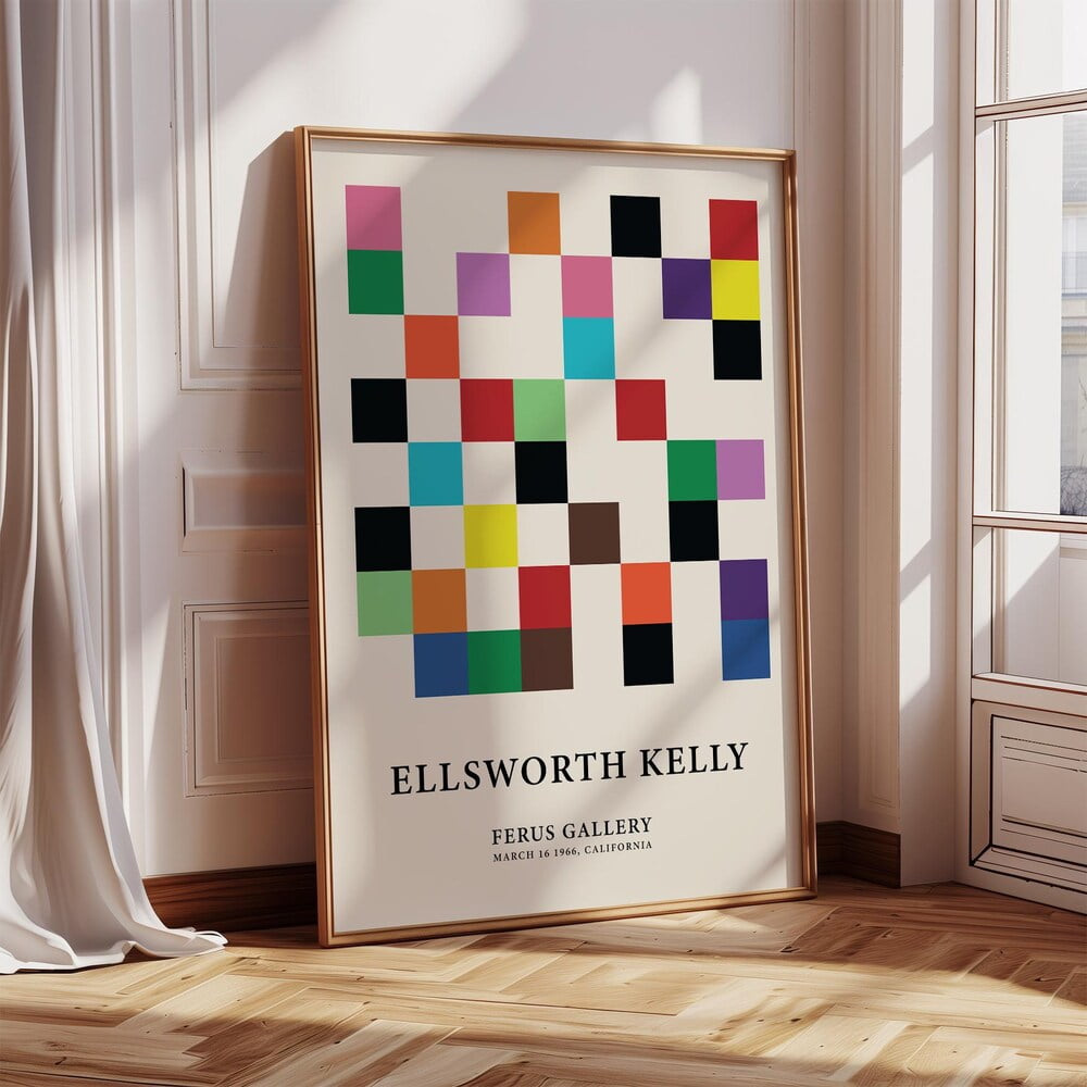 Ellsworth Kelly Geometric Grid Print Modern Colourful Abstract Artwork ...
