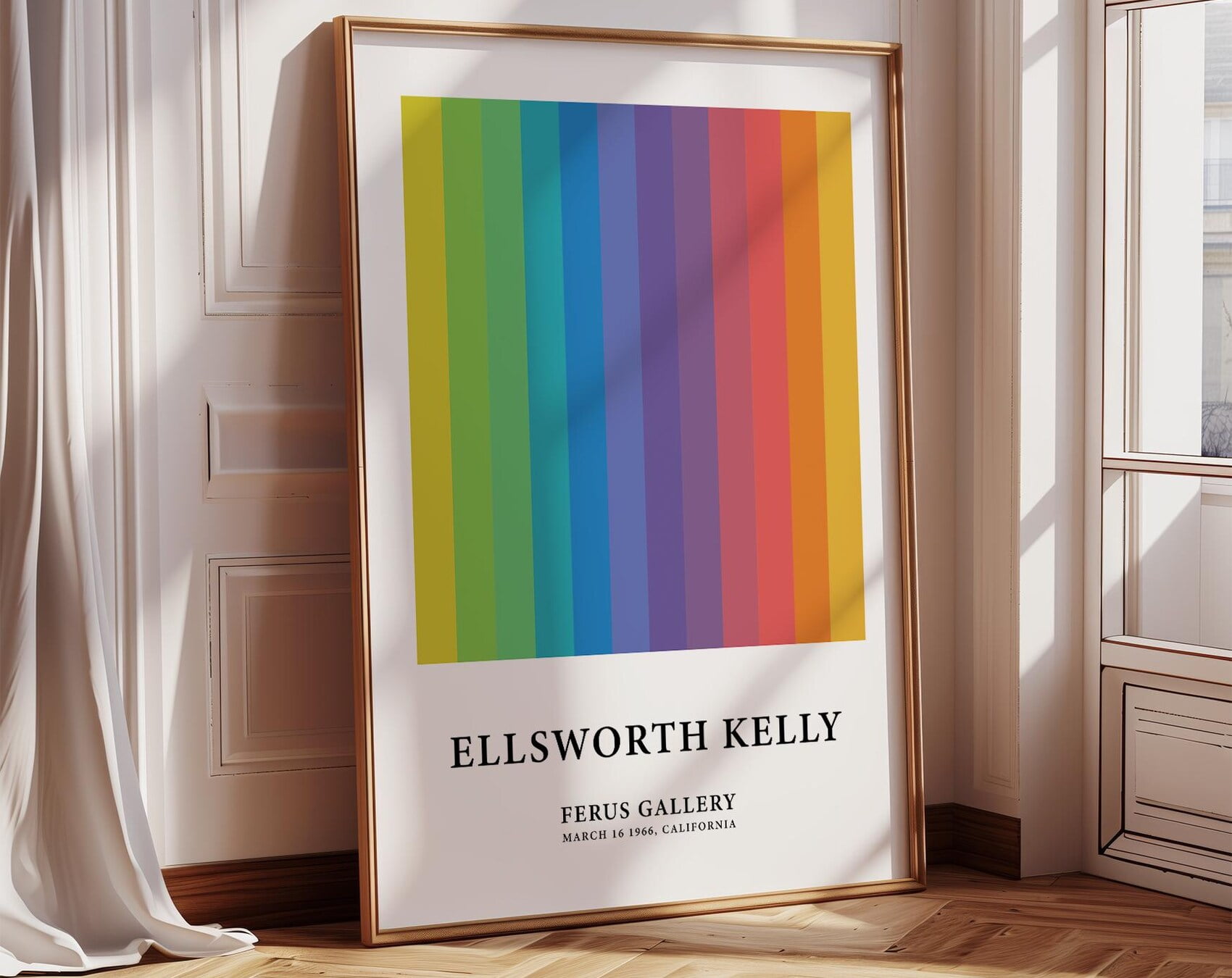 Ellsworth Kelly Inspired Print Colorful | Minimalist Color Bars Poster ...