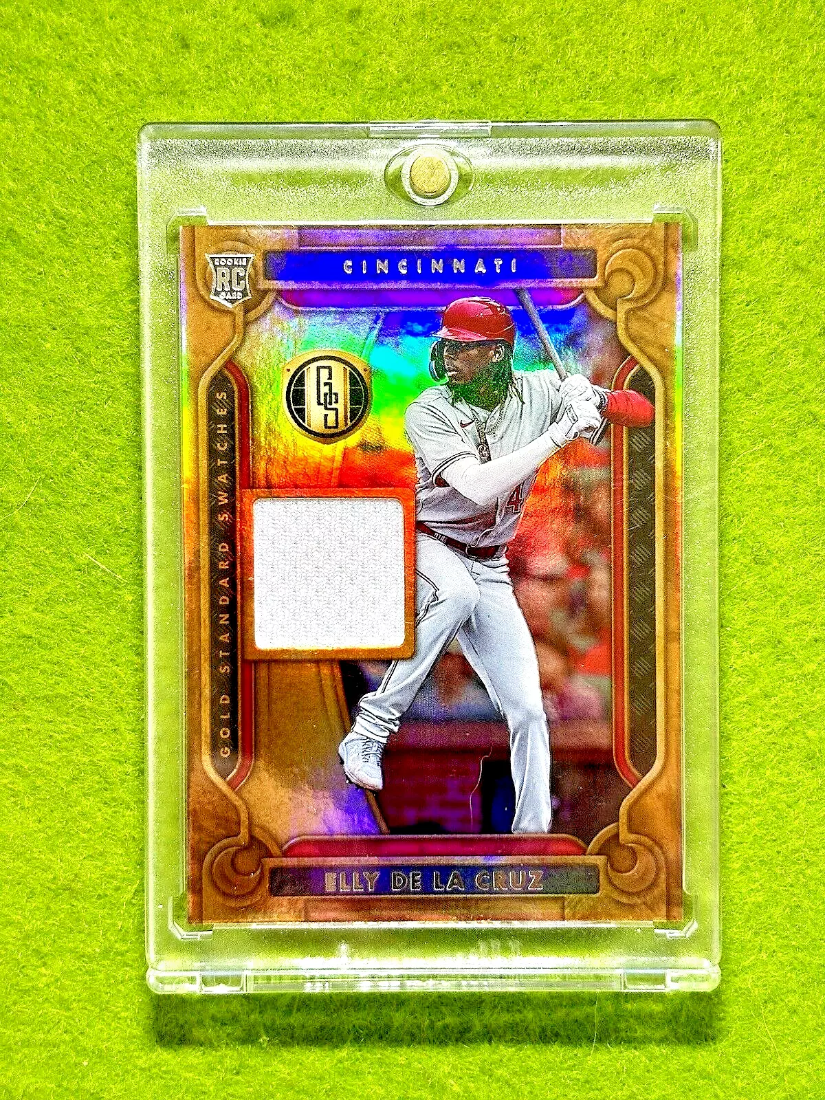 Elly De La Cruz JERSEY ROOKIE CARD GOLD PRIZM REFRACTOR 2023 Gold ...