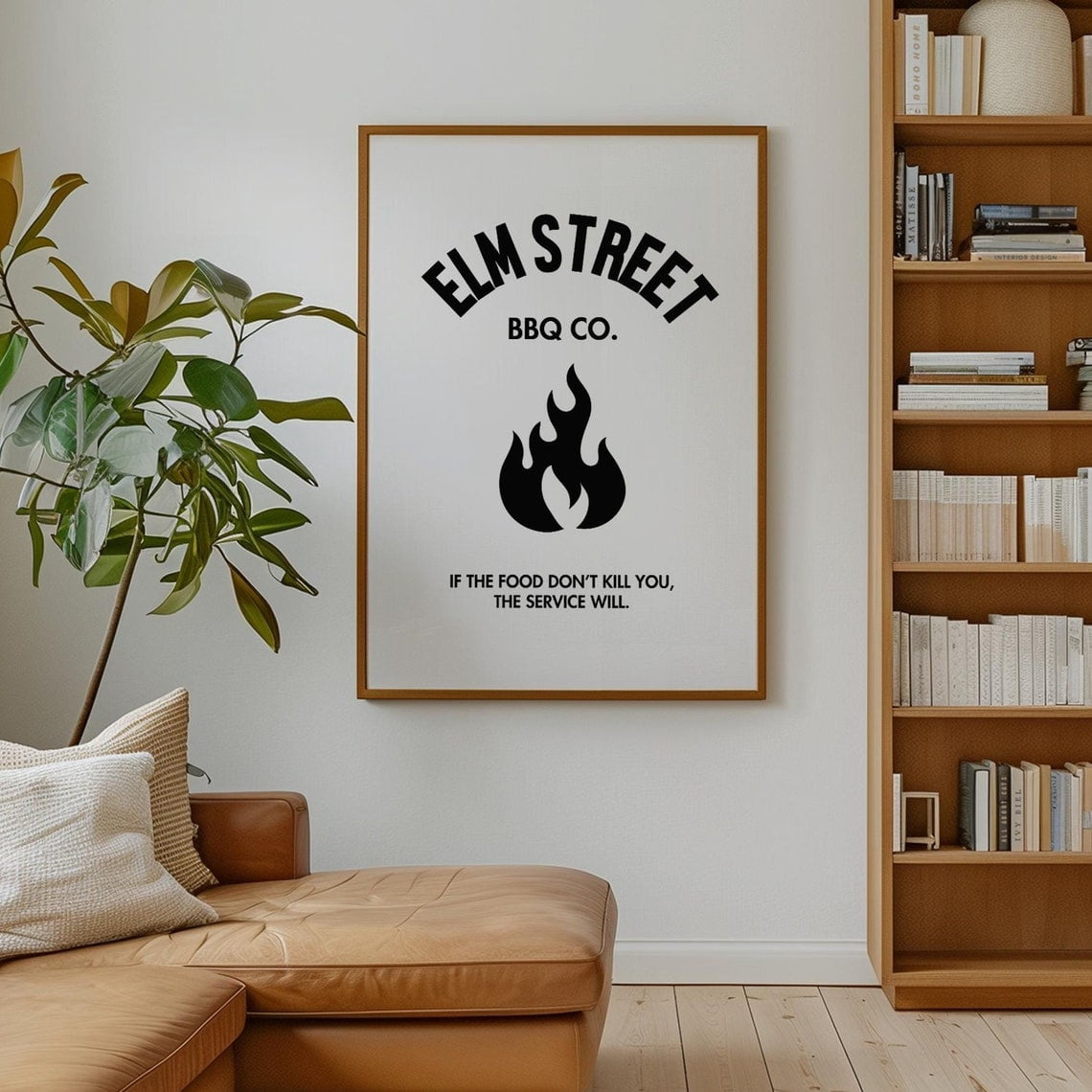 Elm Street Bbq Co. Funny Bbq Art, Grill Lover’S Humor Print, ‘If The ...