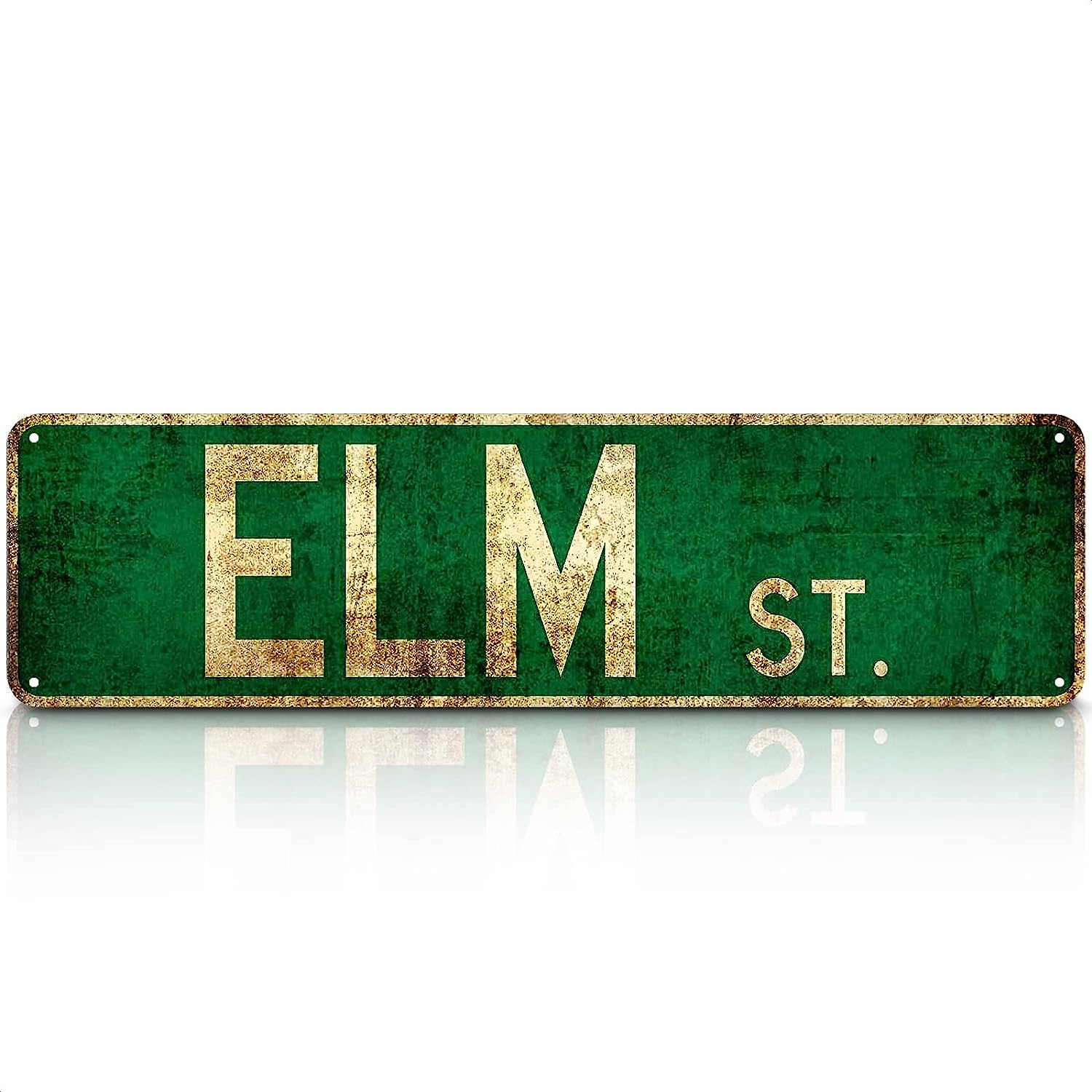 Elm Street Sign Vintage Decor - 16 x 4" Nightmare on Elm Street Poster ...