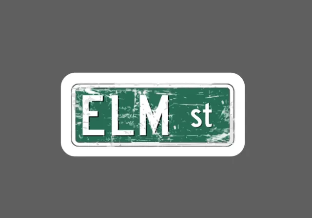 Elm Street Sticker Sign Retro Waterproof Sticker Phone Decal Water ...