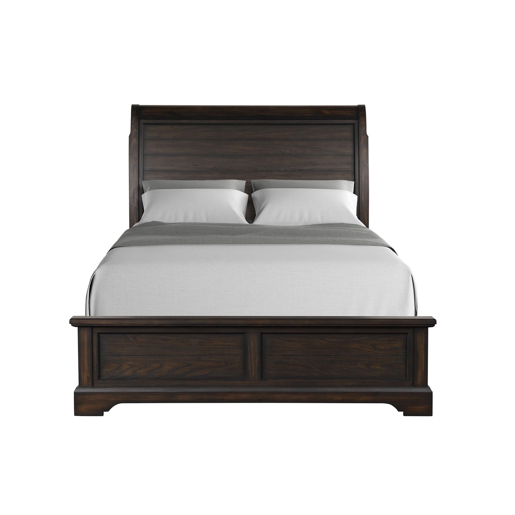 Elm Veneers Traditional Bed | Mahogany Finish | Bedroom Space - Walmart.com