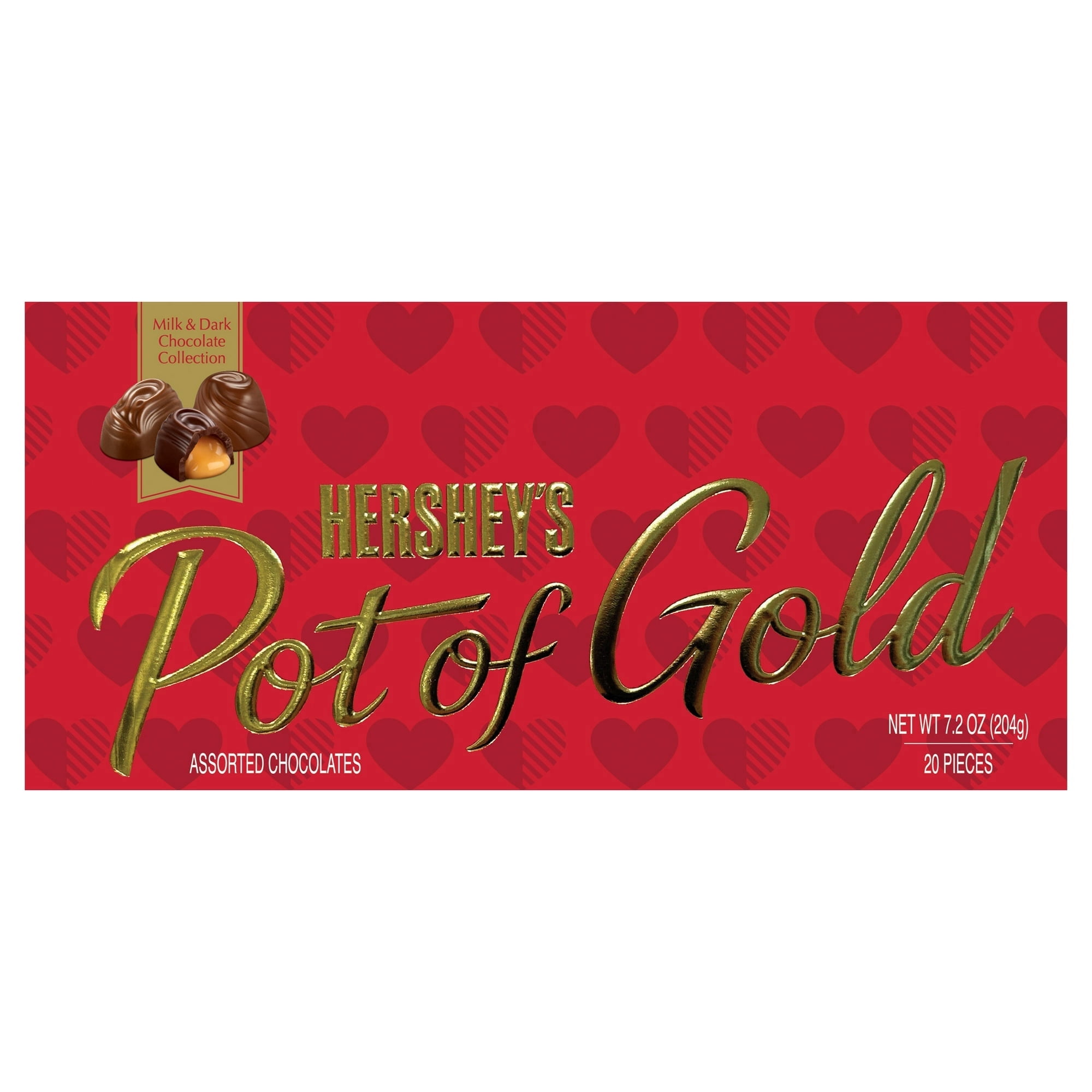 Elmer Choc Hershey's Pot Of Gold Milk and Dark Chocolate Box 7.2oz ...