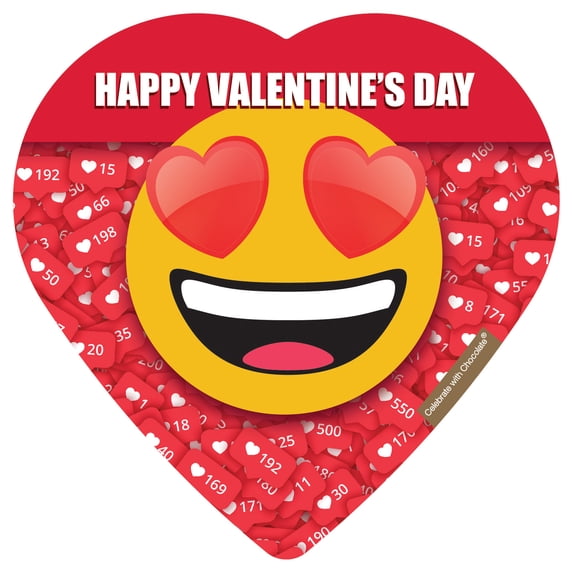 Elmer Chocolate Assorted Chocolate Social Media Super Emoji Heart 2oz 5 ...