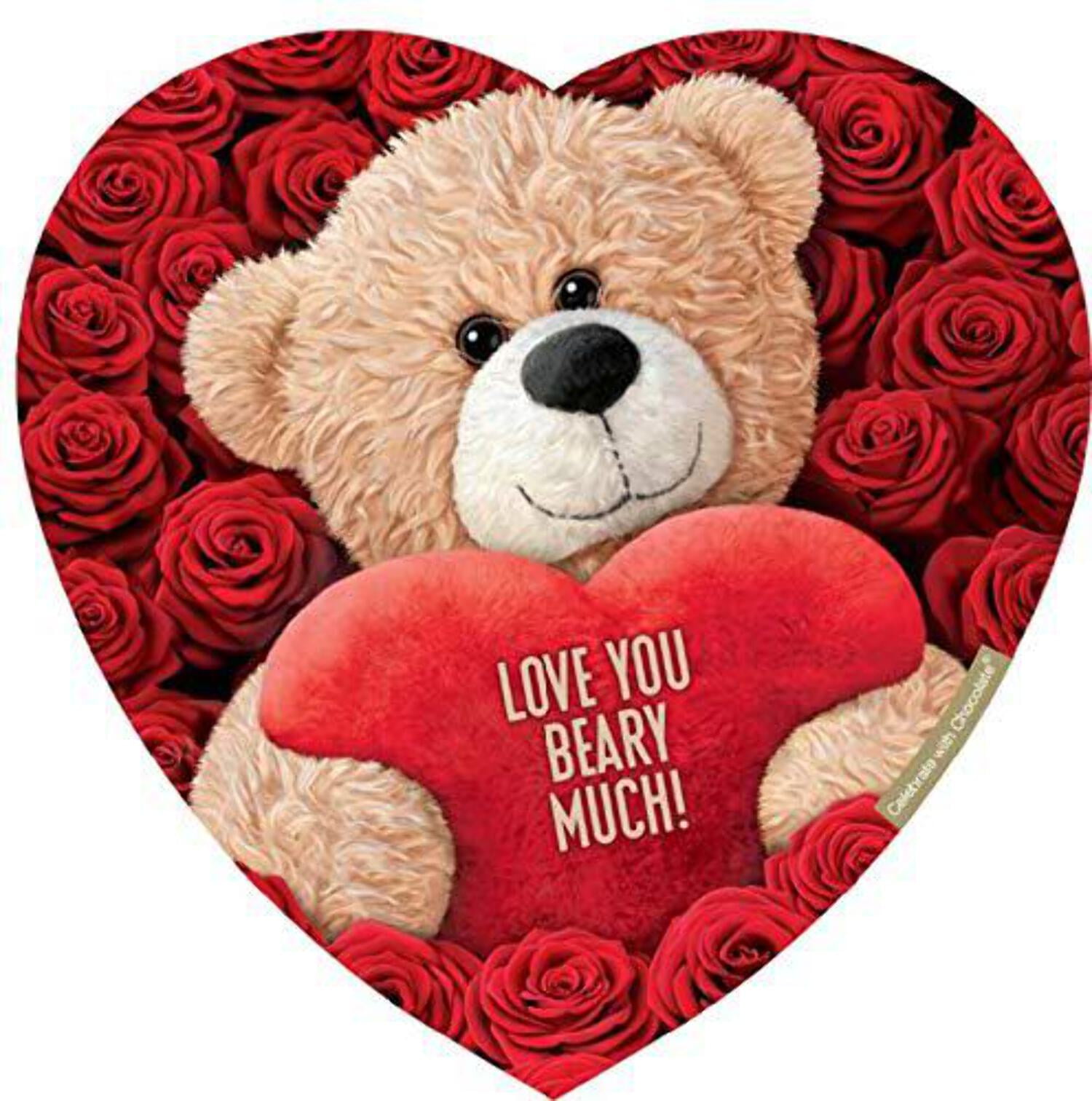 Elmer Chocolate Valentine Teddy Bear Heart Gift Boxes 12 Ounce Box ...