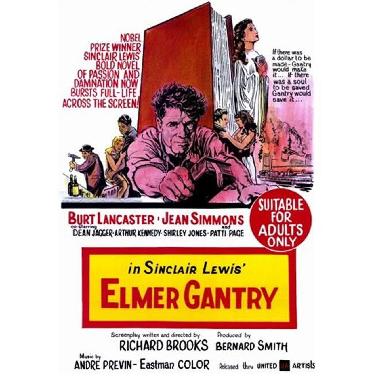 Elmer Gantry Movie Poster - 11 x 17 in. - Walmart.com