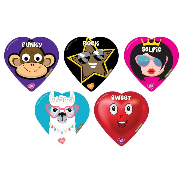 Elmer's, 2oz Word Play Valentine Heart, 5 Pieces Assorted Milk & Dark ...