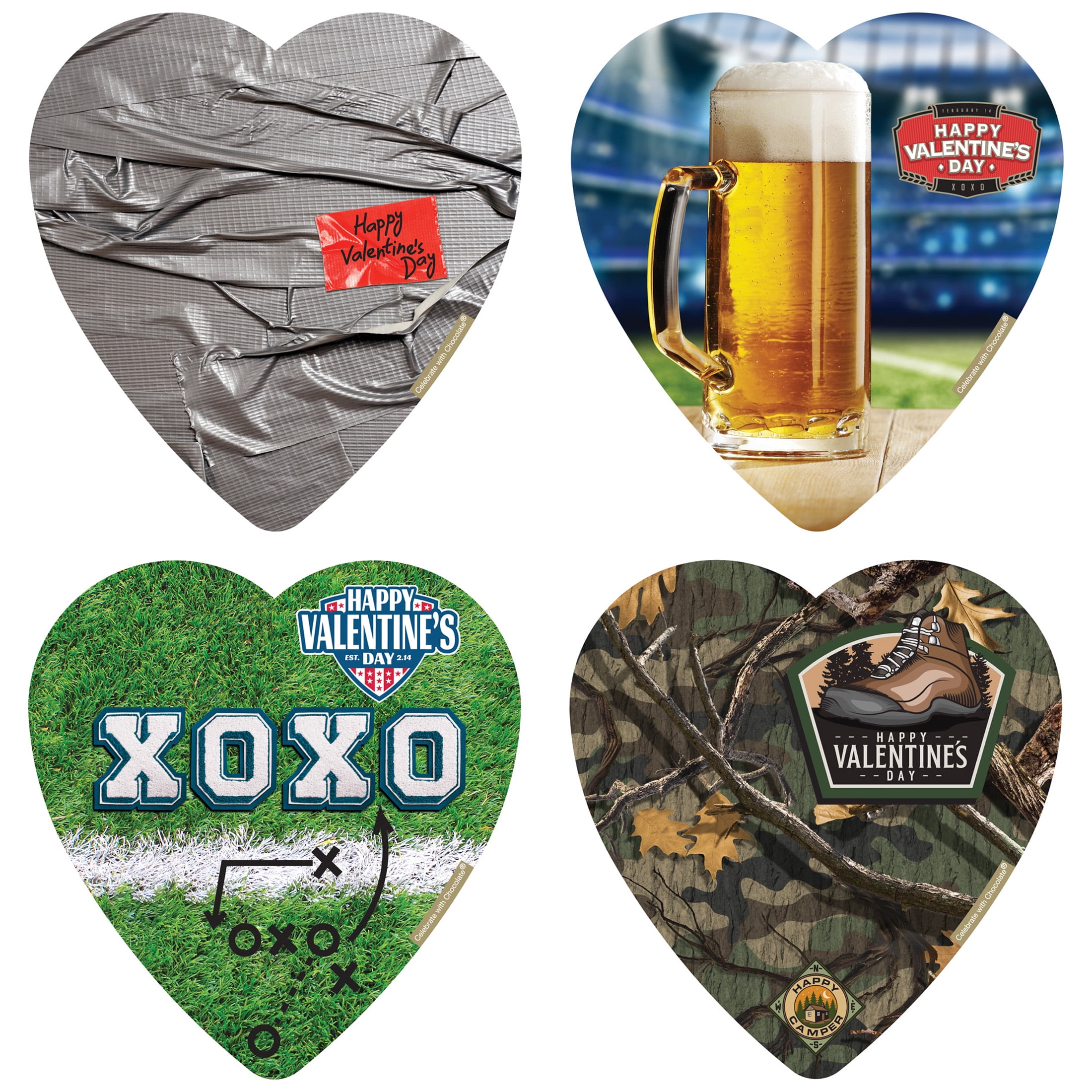 Elmer's, 6oz Man Valentine Heart, 15 Pieces Assorted Milk & Dark ...