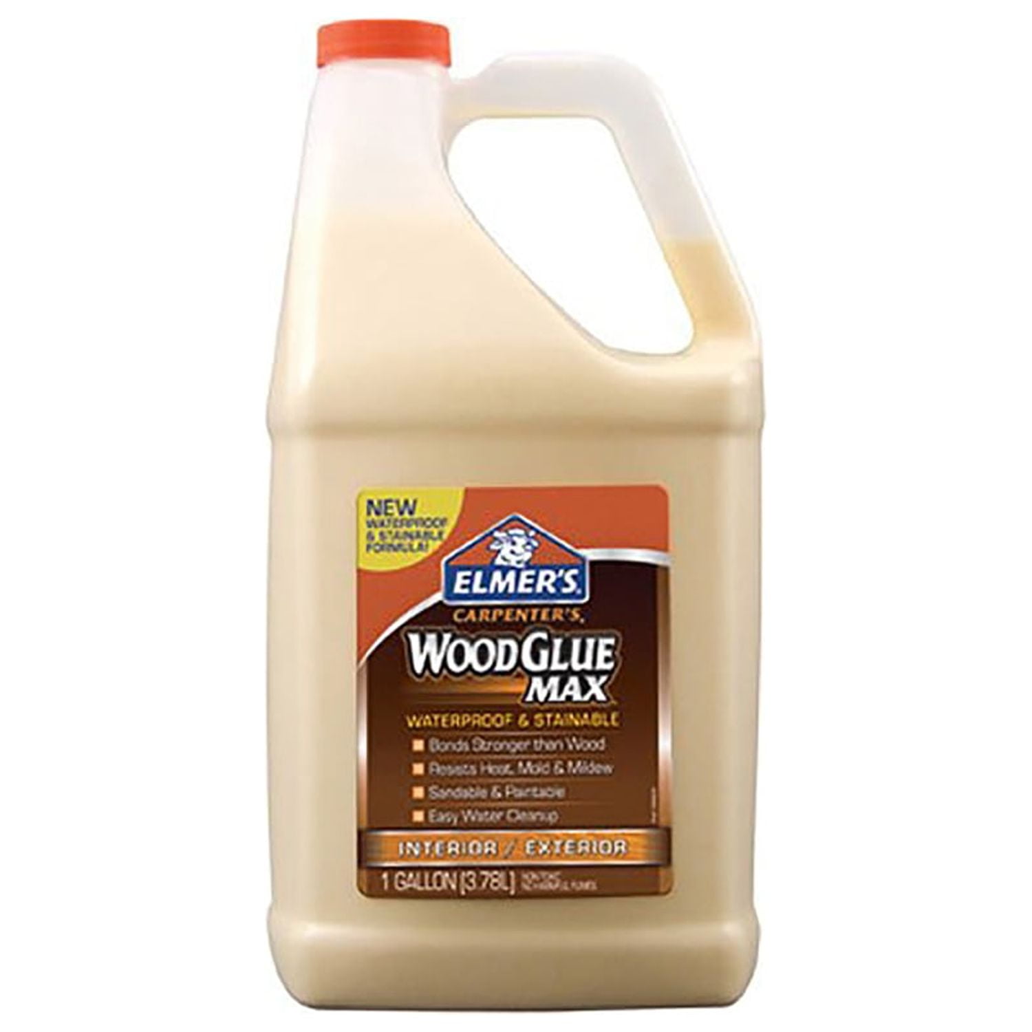 Elmer's Carpenter's Wood Glue Max 1 Gallon Tan Resists Heat Mold Mildew ...