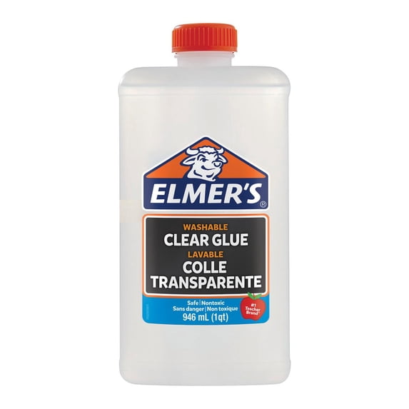 Elmer's Clear Glue, 1 qt, Dries Clear, Washable, Safe for Kids, Non ...