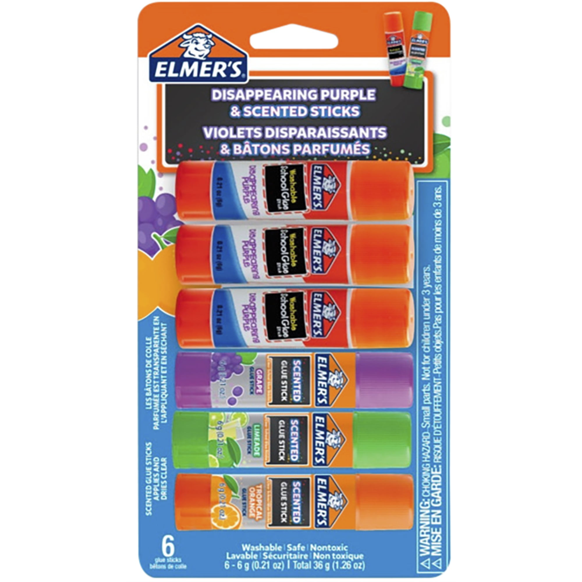 Elmer's Glue Stick Combo Pack - 0.21 oz, Pkg of 6 - Walmart.com