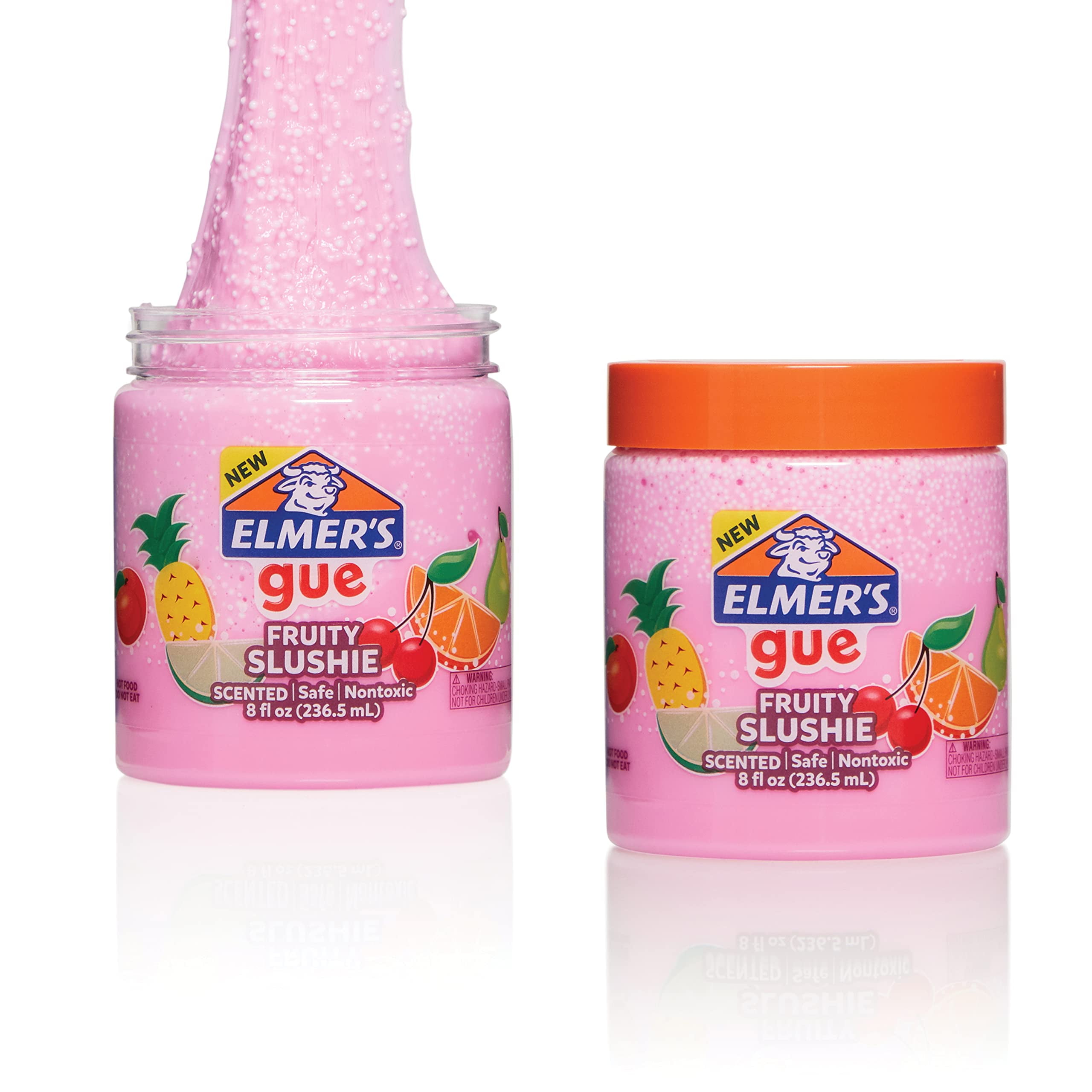 Elmer's Gue Pre Made Slime, Fruity Slushie Crunchy Slime, Scented, 2 ...