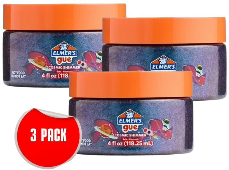 Elmer's Gue Premade Slime Cosmic Shimmer Glitter Slime 4 oz. - 3 PACK ...
