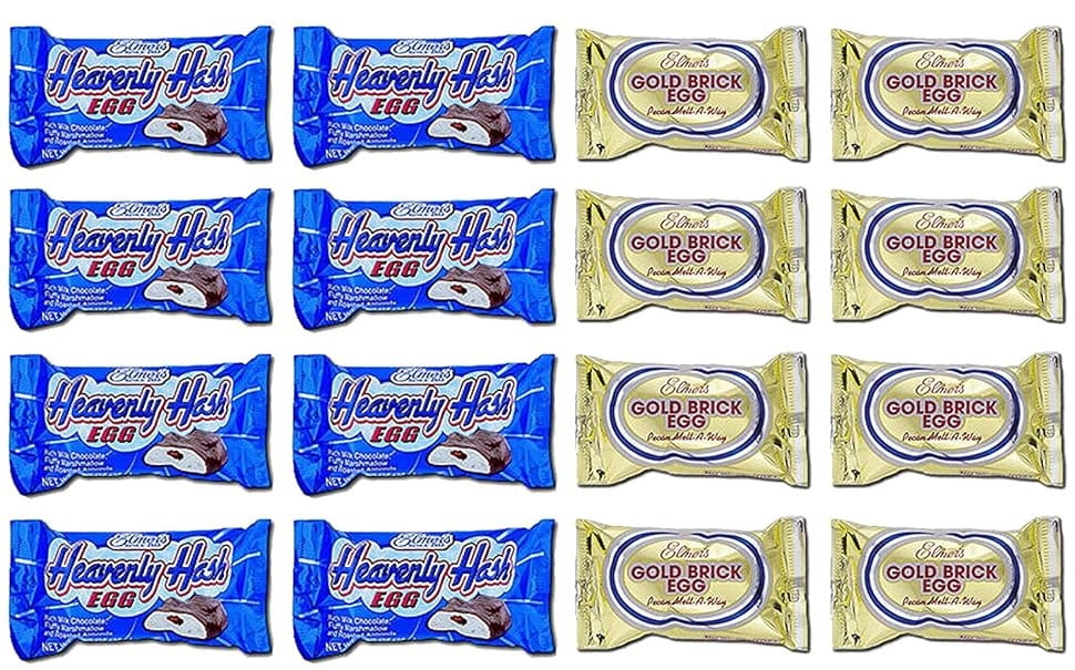 Elmer's Milk Chocolate Gold Brick Eggs(8), Heavenly Hash Eggs (8 ...
