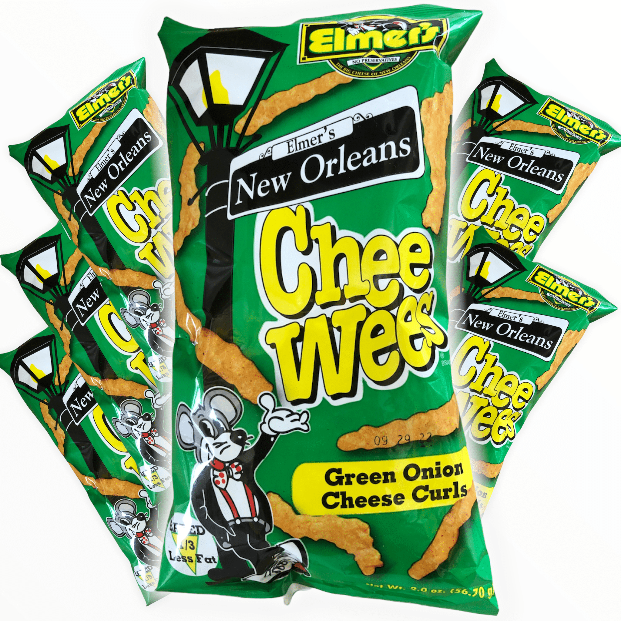 Elmer's New Orleans Chee Wees -- Green Onion (2oz/6 Bags) - Walmart.com