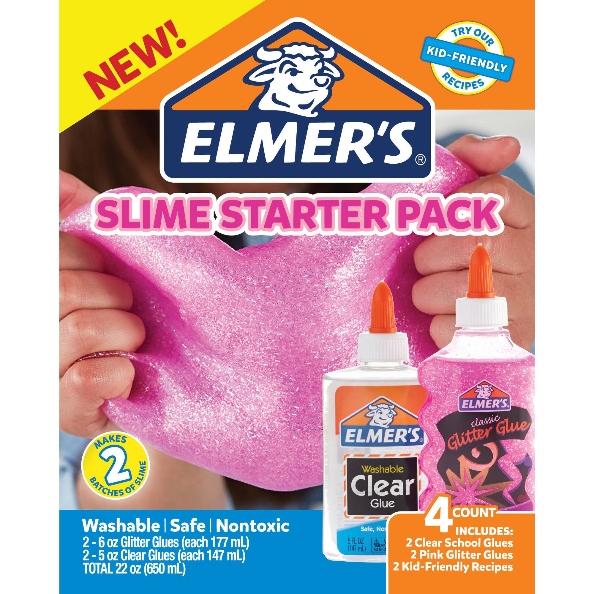 Elmer's Slime Kit 4/Pkg-Pink - Walmart.com