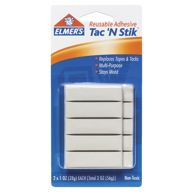 Elmer's Tac N Stik, Sticky Tack, 2 oz, Non-Toxic, Multi-Purpose ...