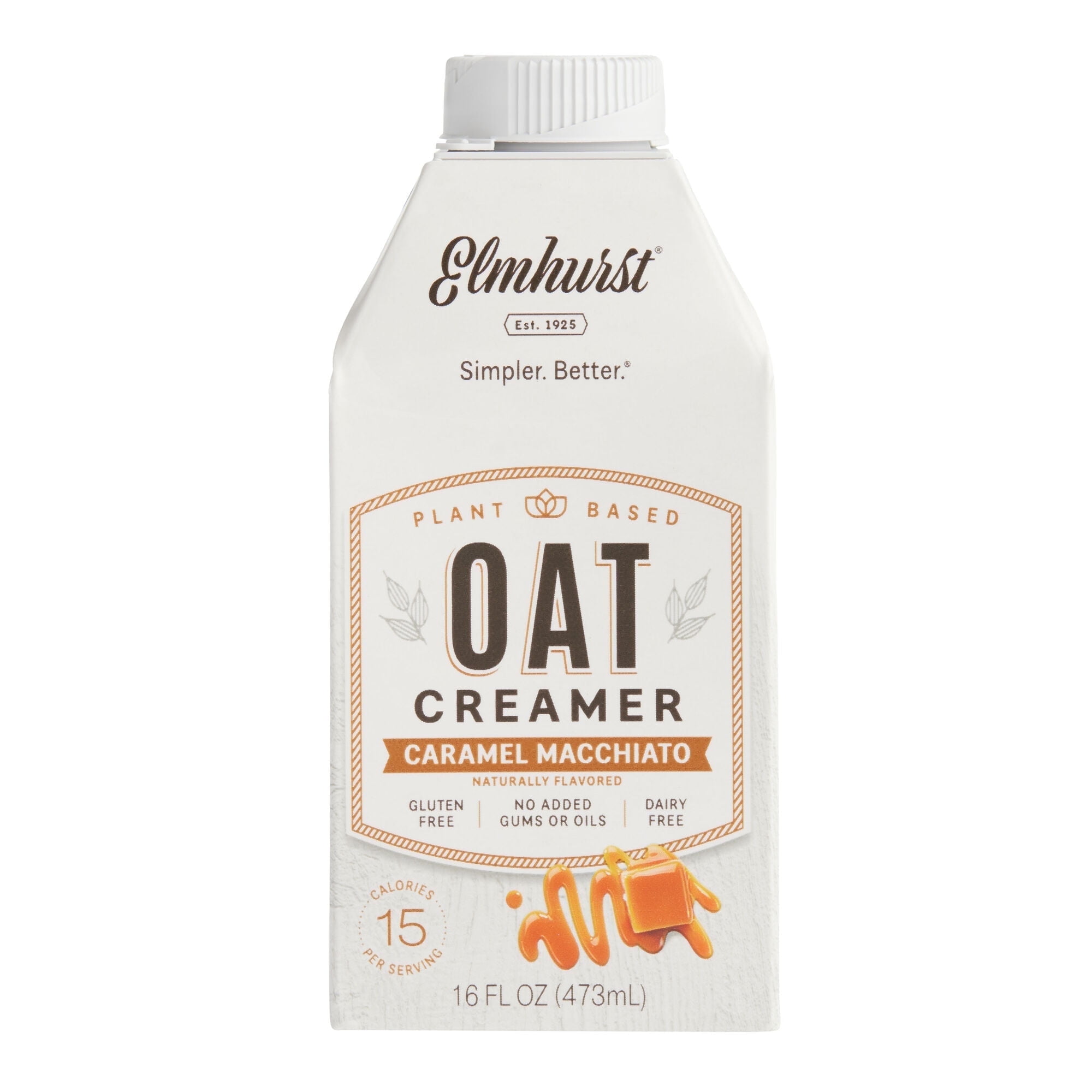 Elmhurst Caramel Macchiato Oat Creamer 16 oz. Pack of 2 - Walmart.com
