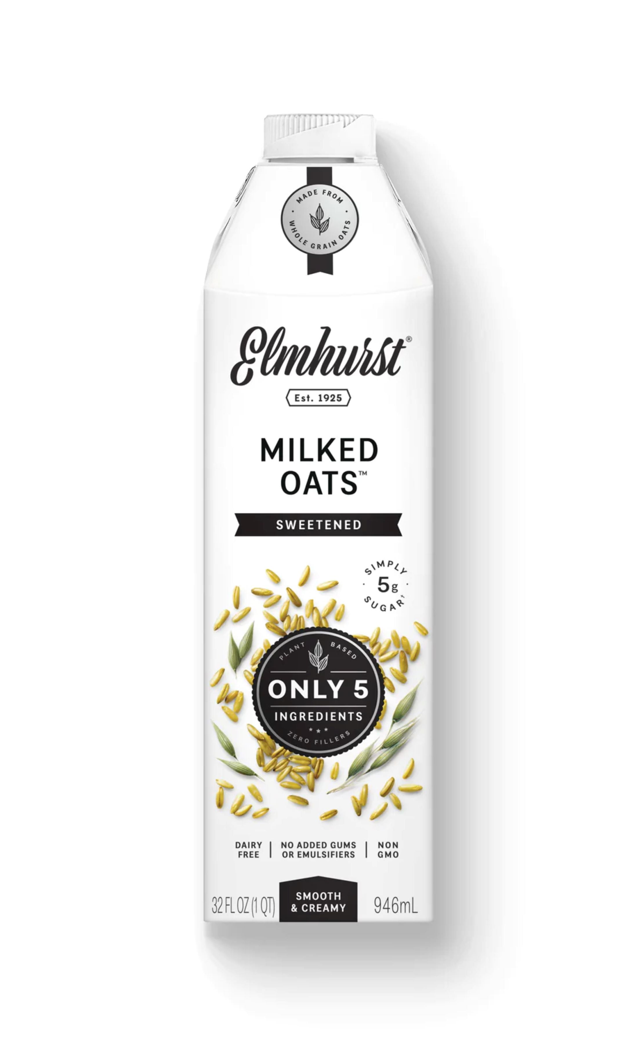 Elmhurst, Plant - Based, Milked Oats, 32 fl oz Bottle - Walmart.com