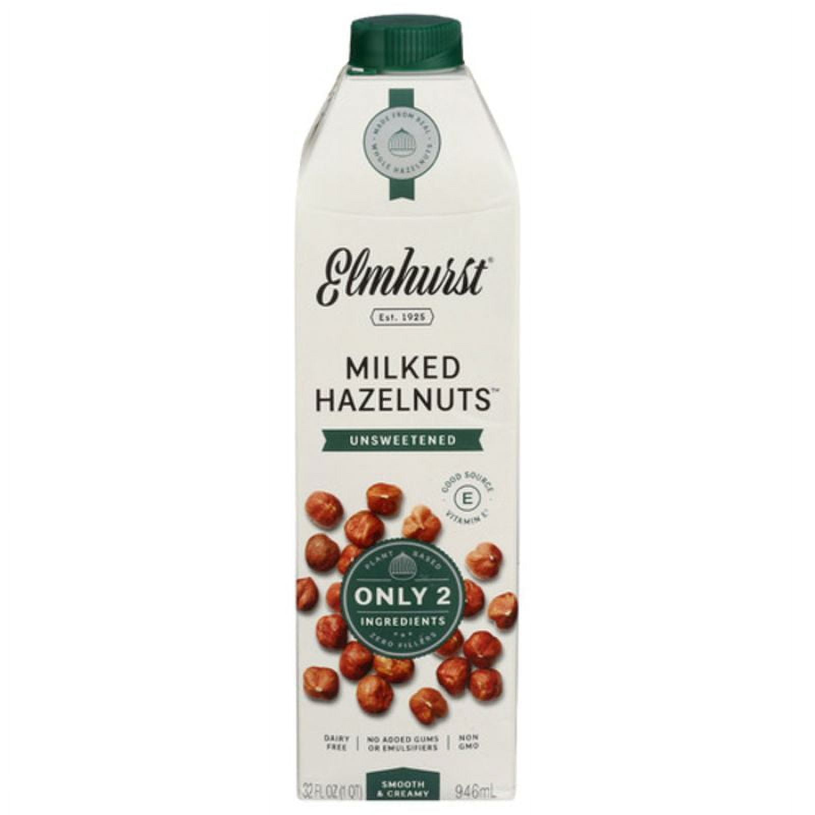 Elmhurst Unsweetened Milked Hazelnuts 32 fl oz Pack of 2 - Walmart.com