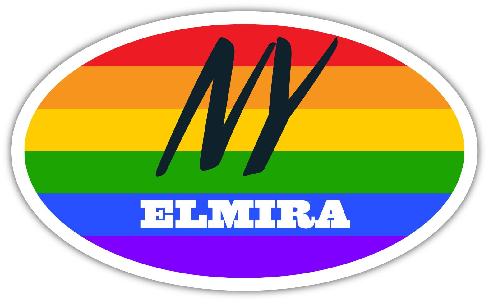 Elmira NY New York Chemung County Rainbow Pride Flag 6 Stripes Pride ...