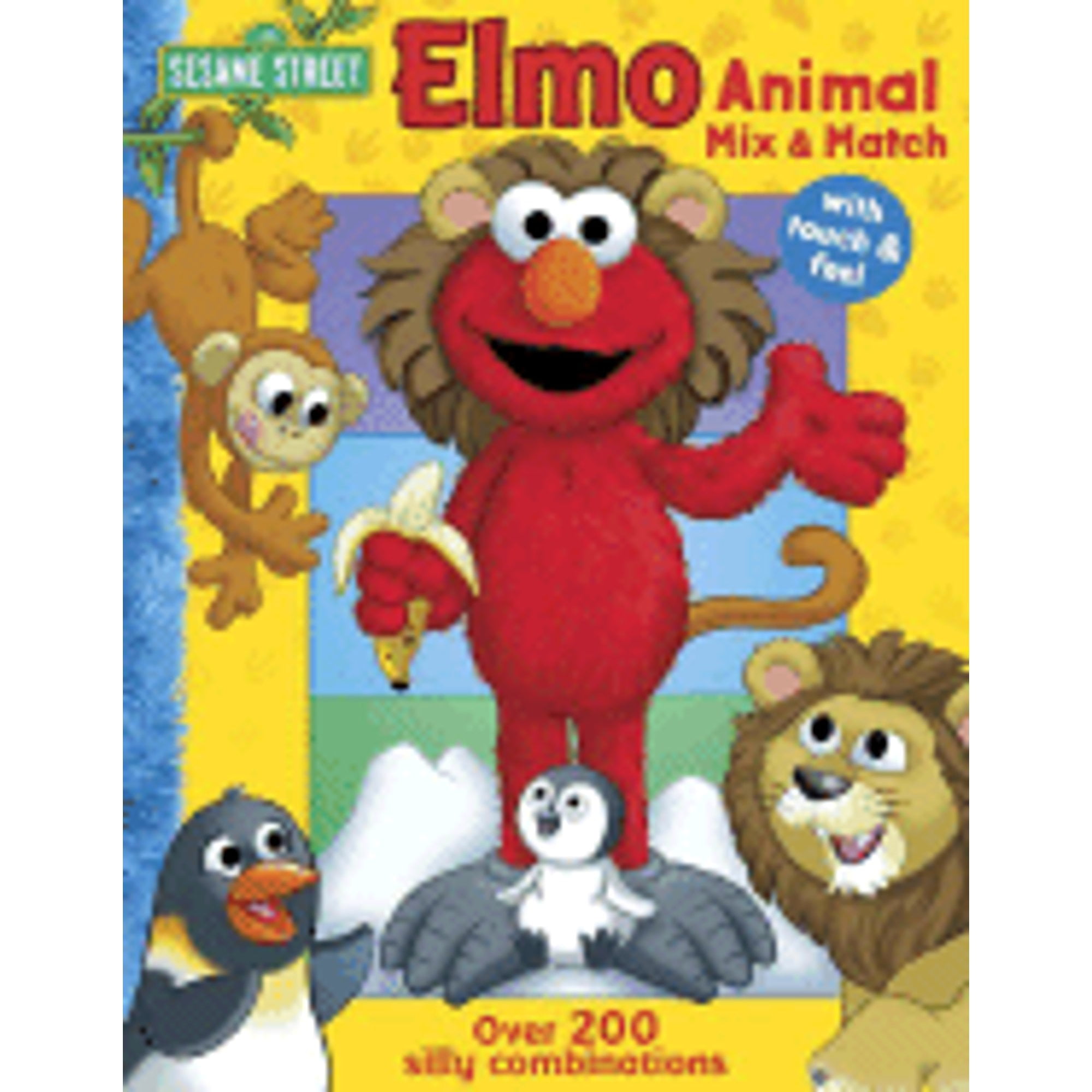 Pre-Owned Elmo Animal Mix & Match: With Touch & Feel (Spiral-bound ...