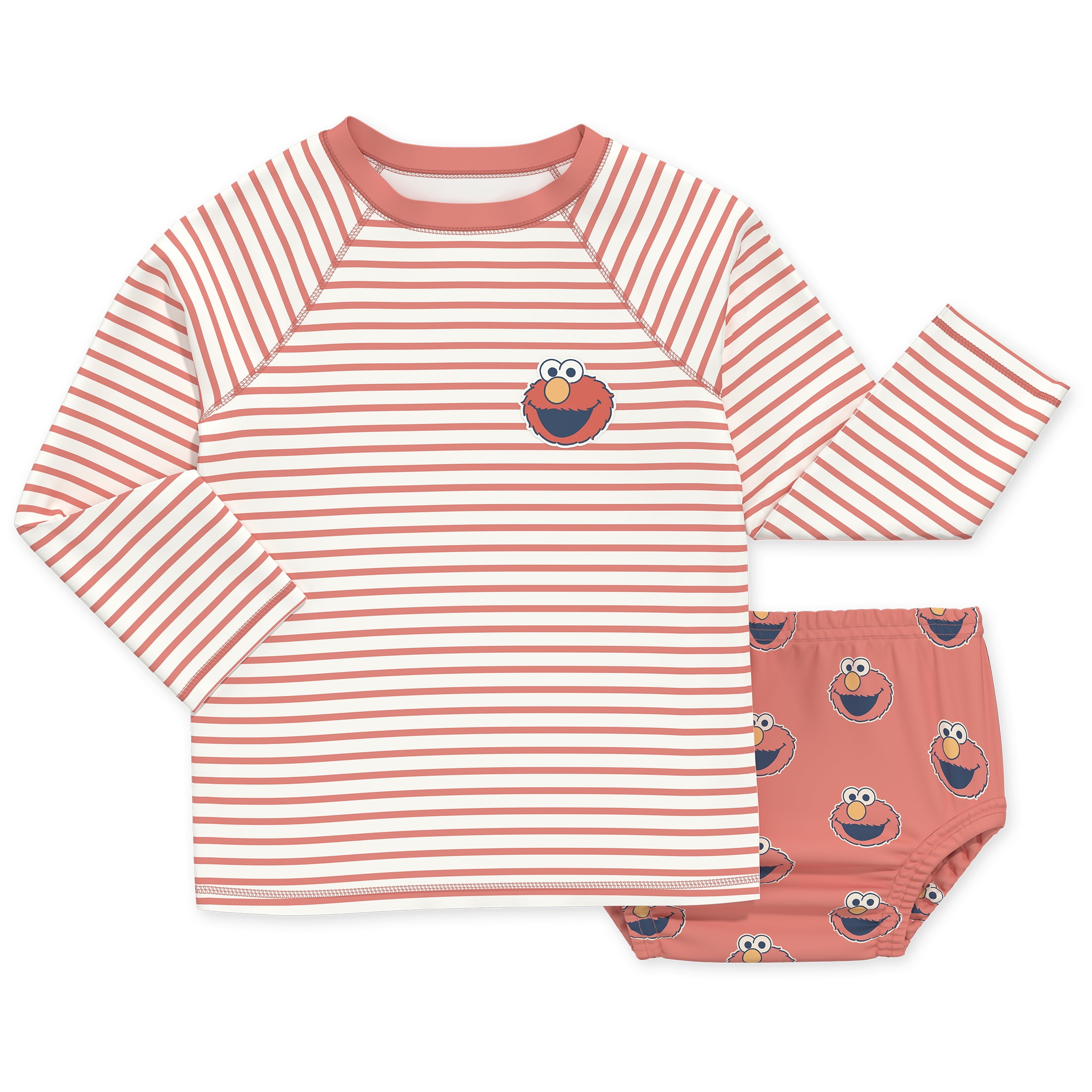 Character Baby Long-Sleeve Rash Guard and Diaper Cover Swim Set, 2 ...