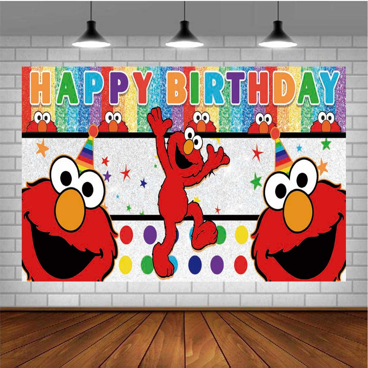 Elmo Banner Poster Wall Decor Birthday Backdrop Background Party ...