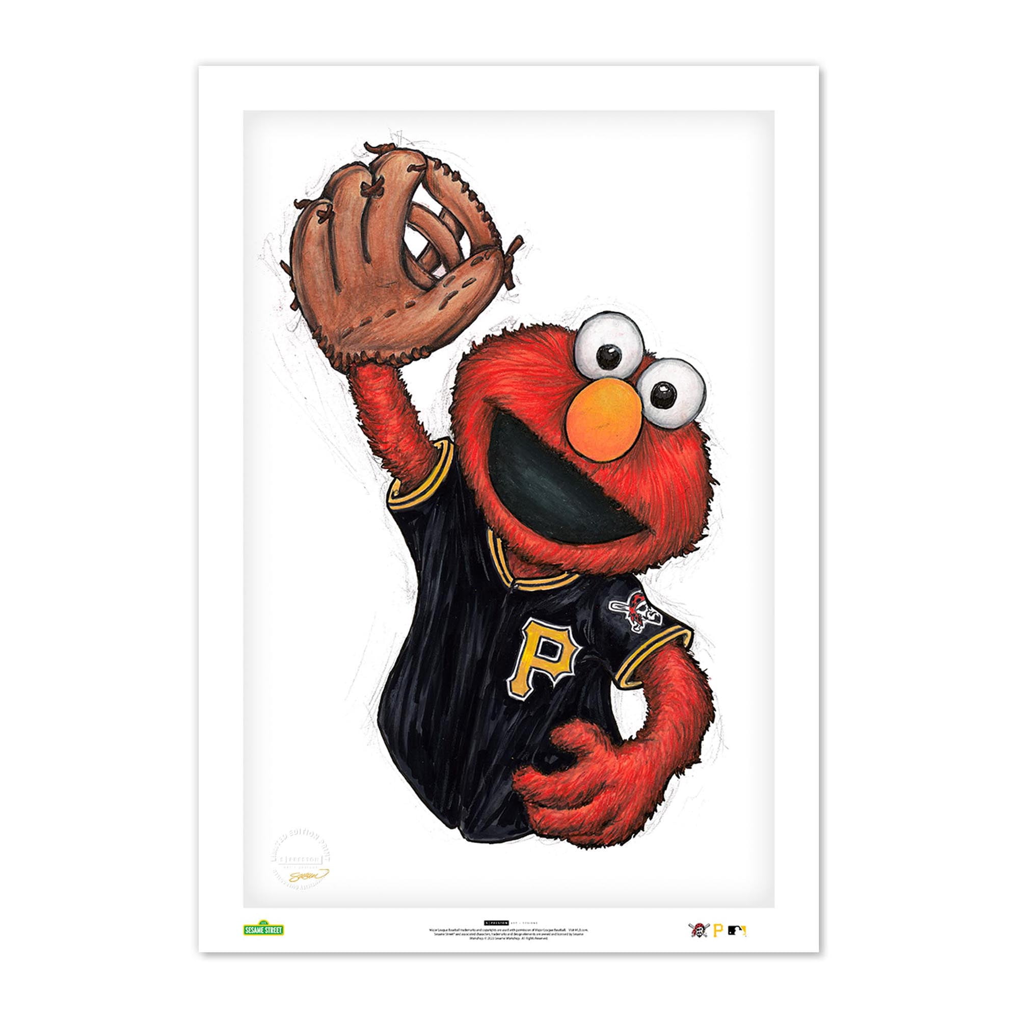 Elmo Pittsburgh Pirates 24" x 36" Sesame Street Limited Edition Fine ...