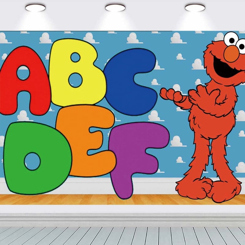 Elmo Poster Backdrop Banner Party Supplies Birthday Decorations ...