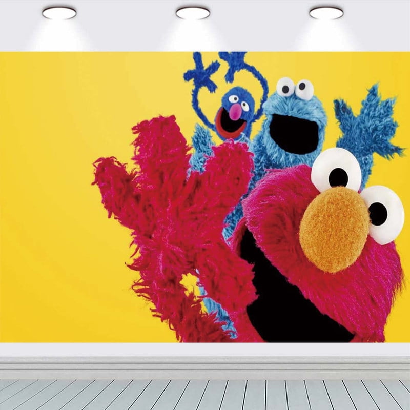 Elmo Poster Wall Decor Birthday Banner Backdrop Background Party ...