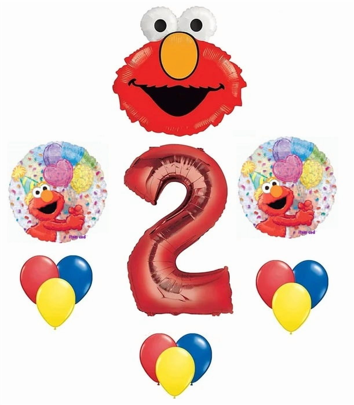 Elmo Sesame Street 2nd #2 Two Second Birthday Party Mylar and Latex ...