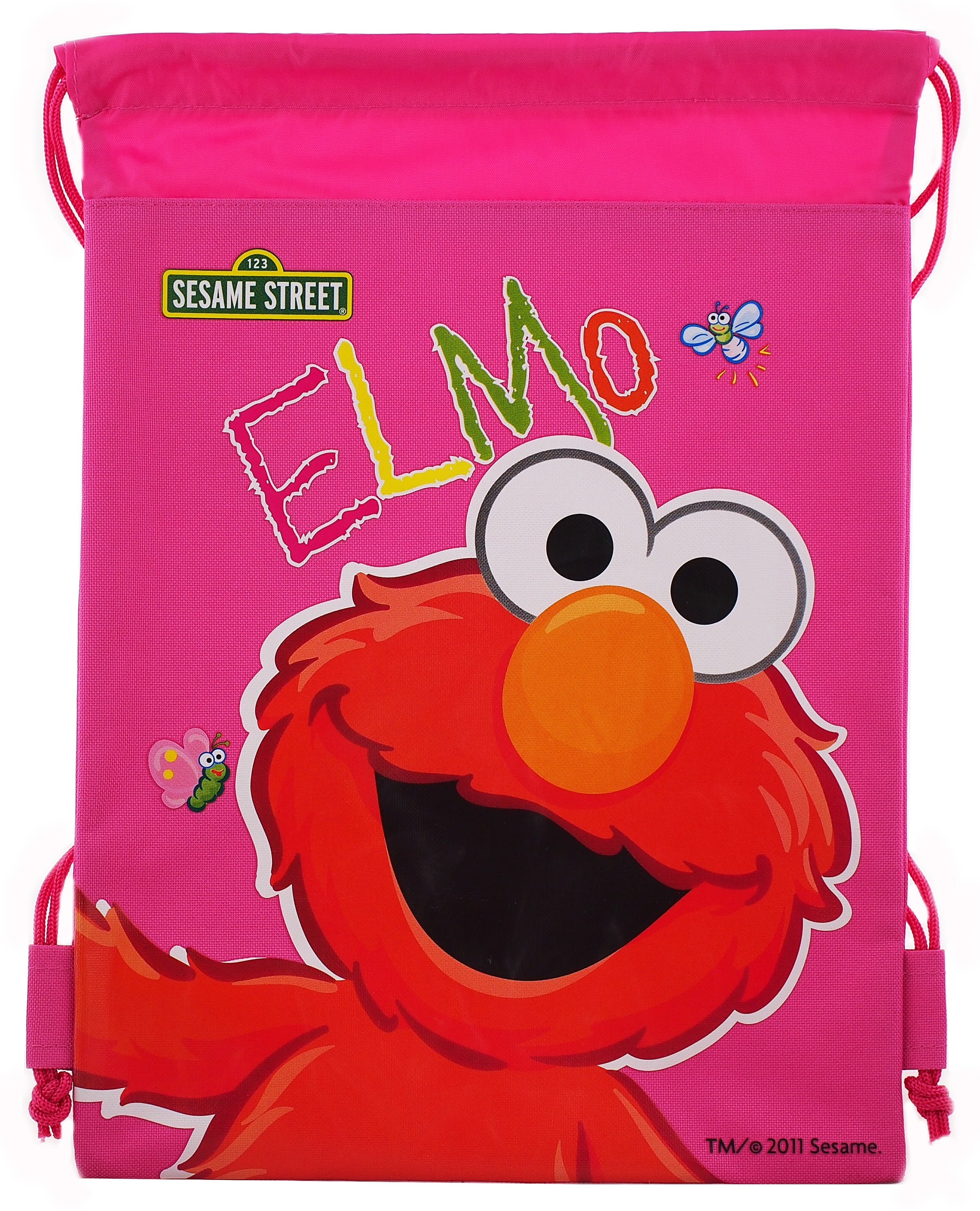 Elmo Sesame Street Pink Drawstring Bag - Walmart.com