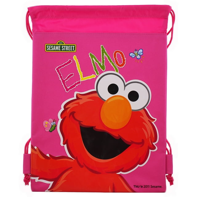Elmo Sesame Street Pink Drawstring Bag - Walmart.com
