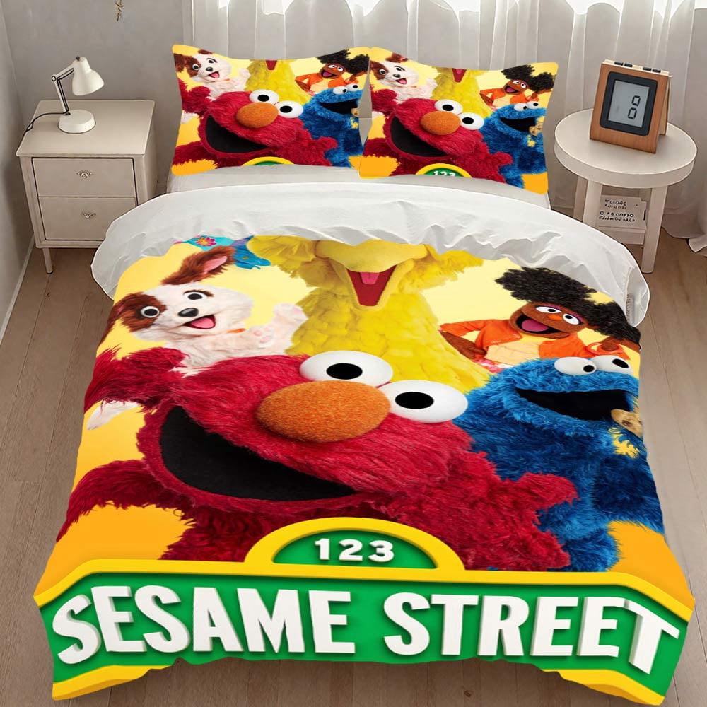 Elmo Toddler Bedding Set Comforter Girls Boys Pillow Gifts Christmas ...
