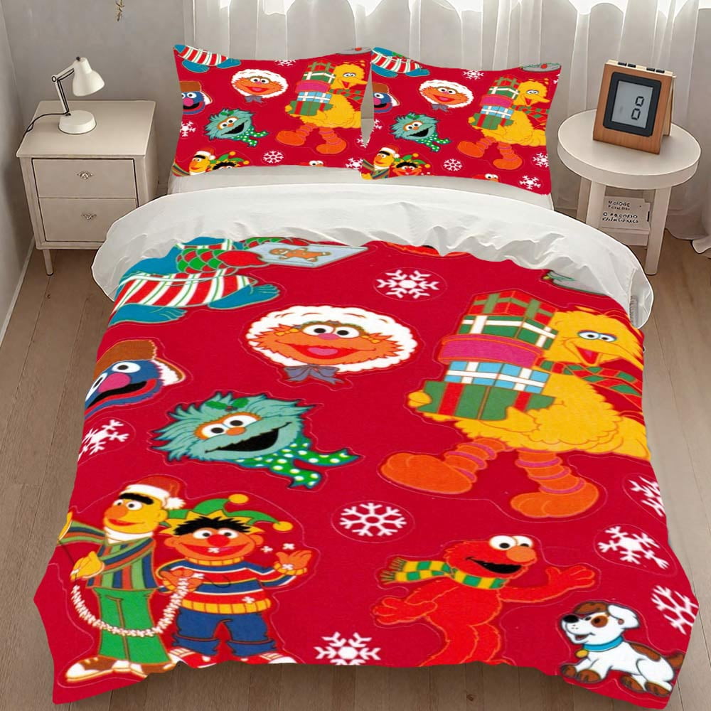 Elmo Toddler Bedding Set Gifts Child Sheet Comforter Girls Boys Pillow ...