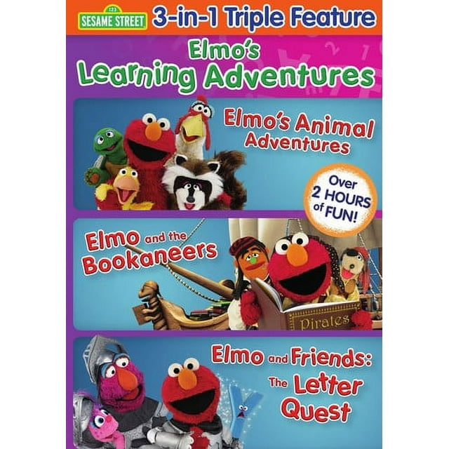 Elmo's Learning Adventures: Triple Feature (DVD), Sesame Street, Kids ...