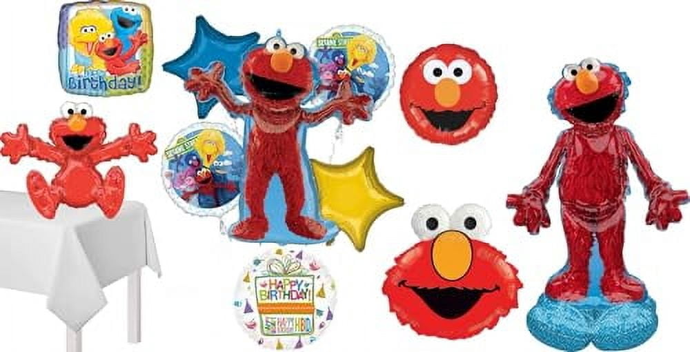 Elmos Ultimate Birthday Party Supplies Foil Balloon Bouquet